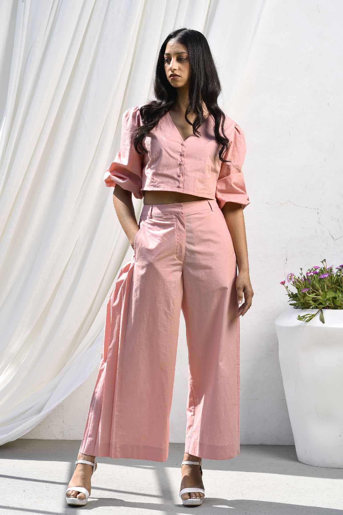 Blush Crop Co-ord Set – Originate.in