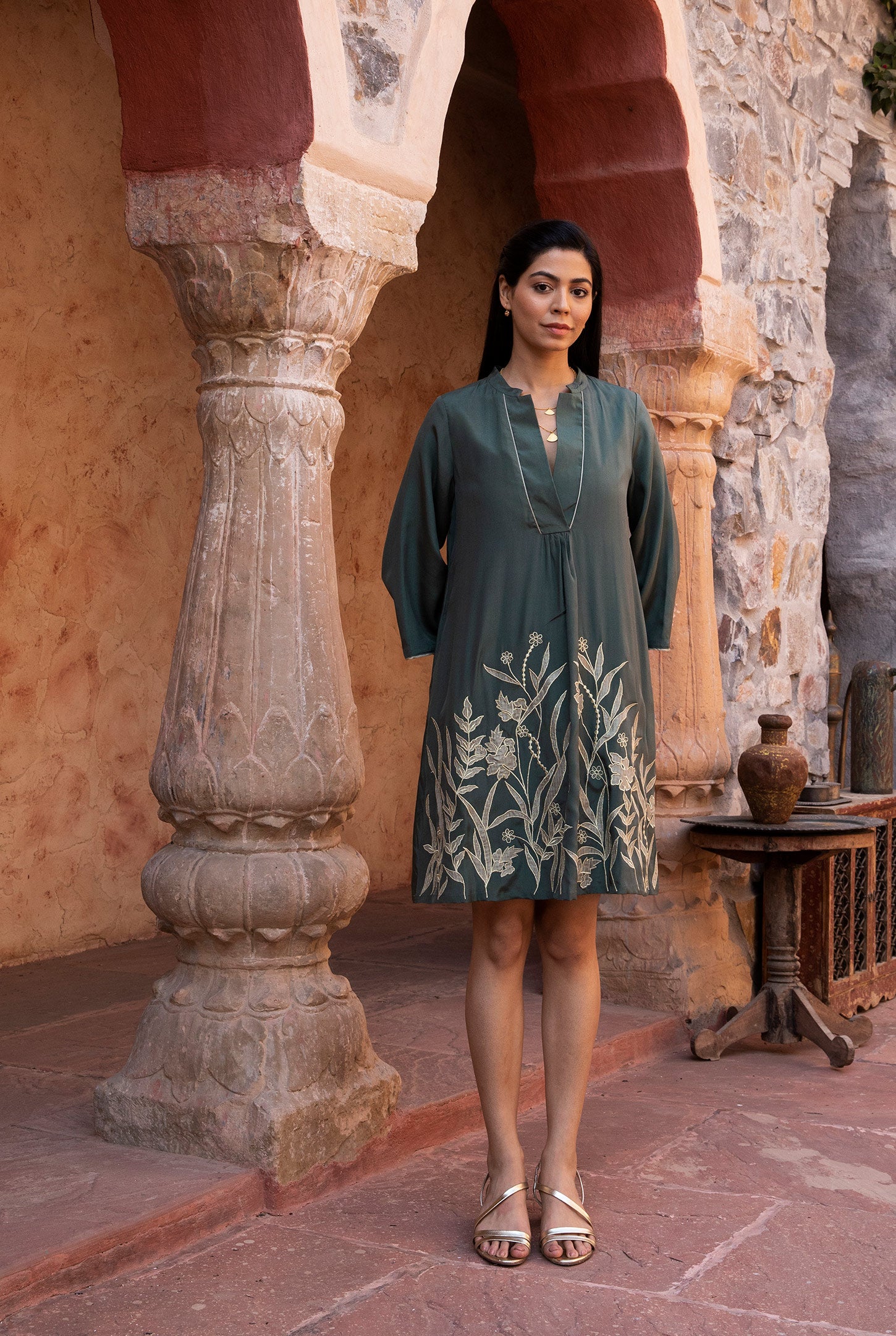 Heer Embroidered Dress – Originate.in